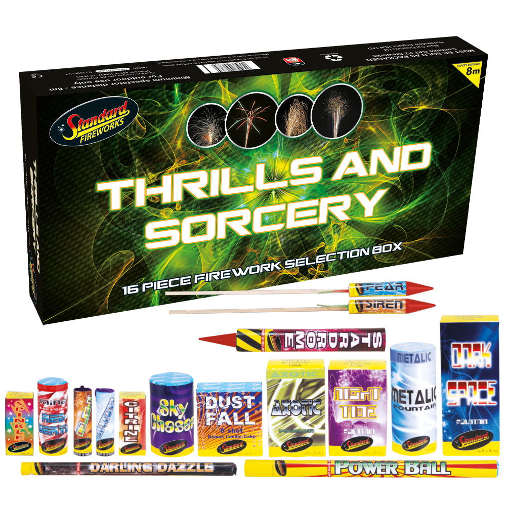 New For 2023 - Thrills And Sorcery Selection Box By Standard Fireworks — Epic Fireworks