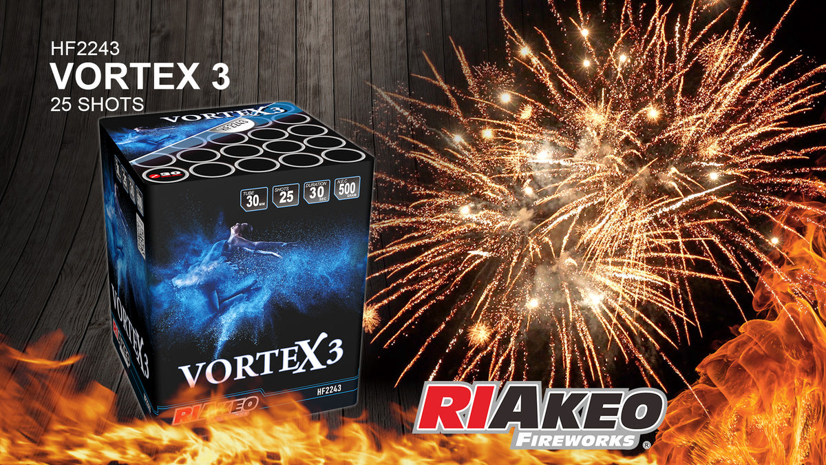 New For 2024 - Vortex Three 25 Shots Firework Cake — Epic Fireworks