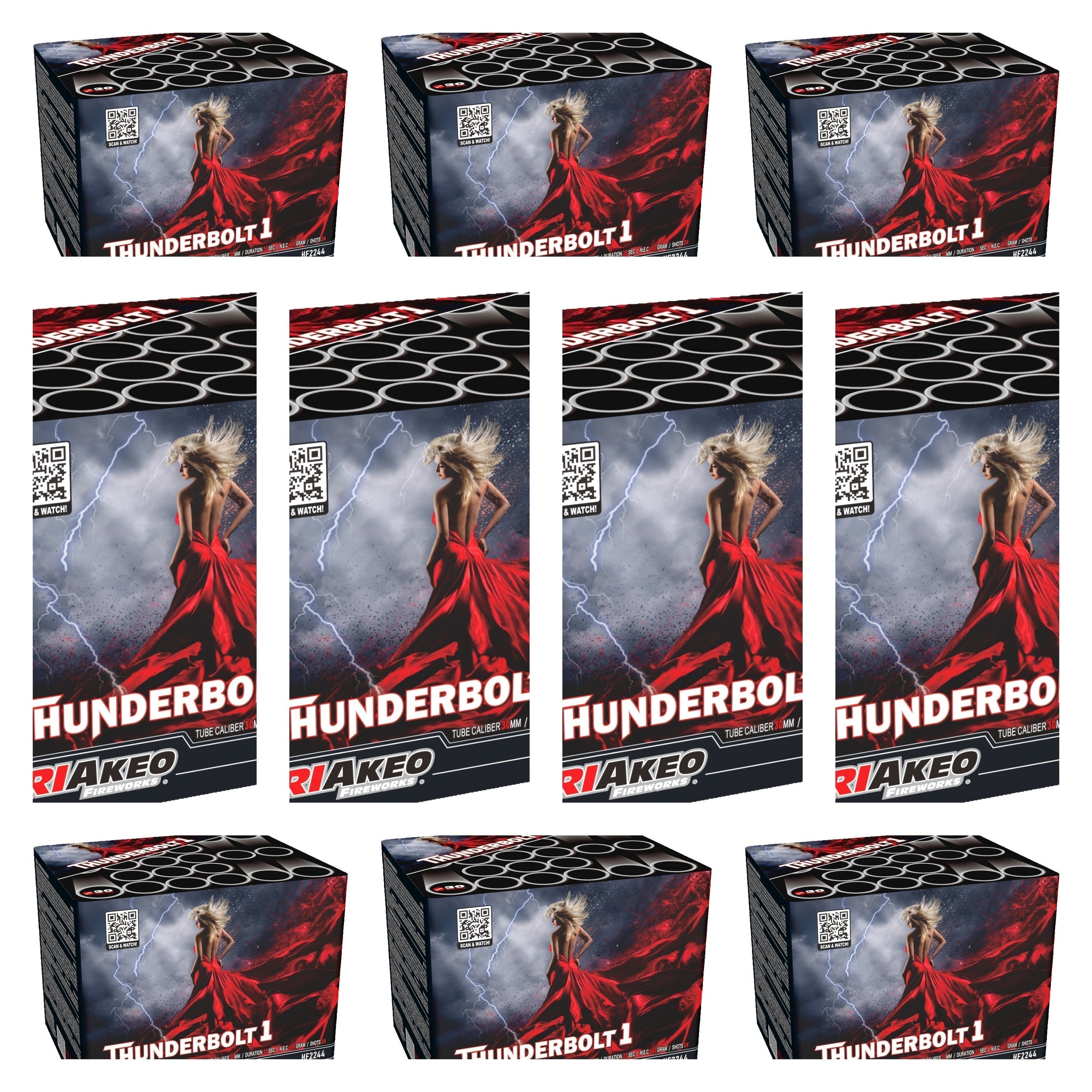 NEW FOR 2025 - THUNDERBOLT ONE - FIREWORK CAKE — Epic Fireworks