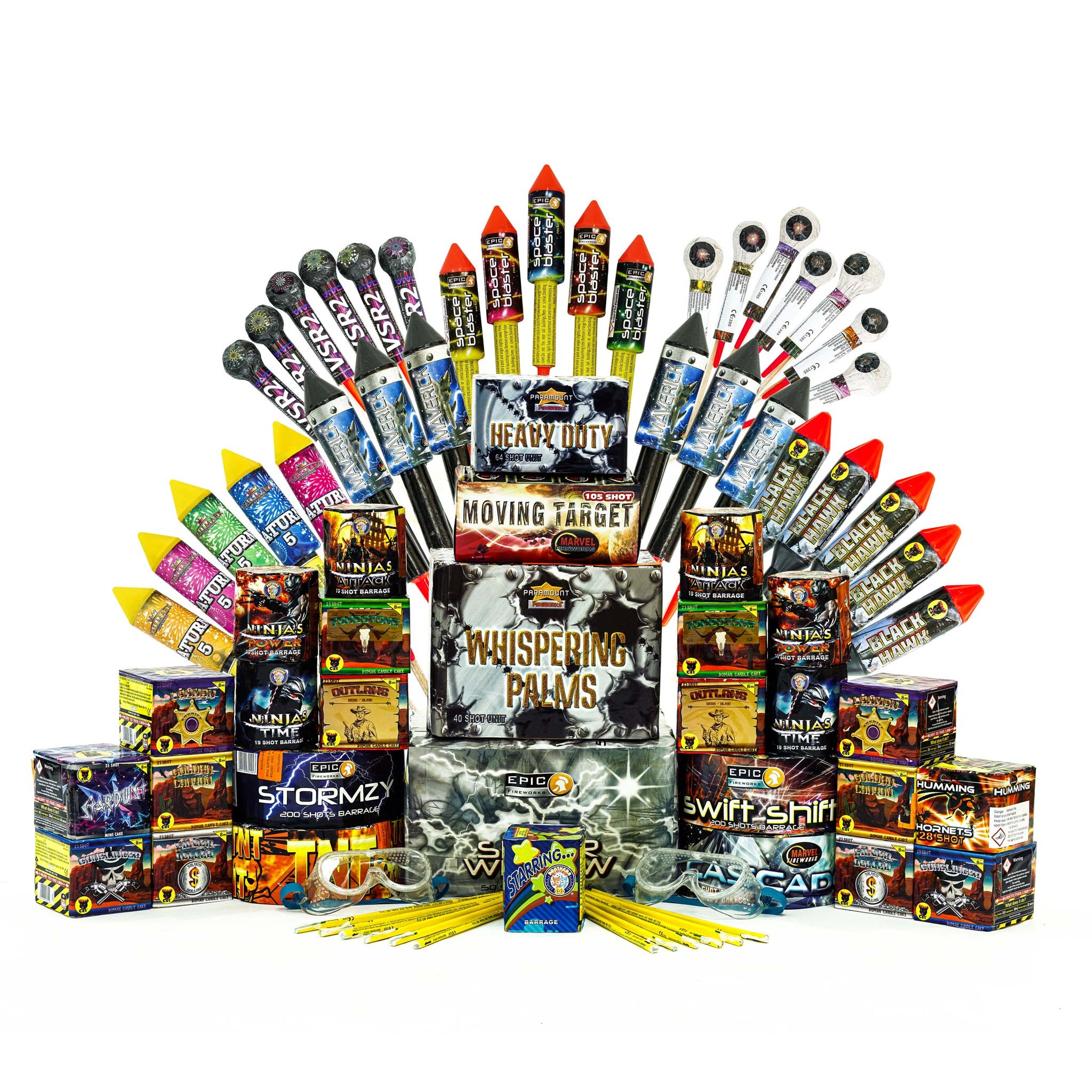 36 Barrels DIY 1.3G Display Firework Package by Epic Fireworks