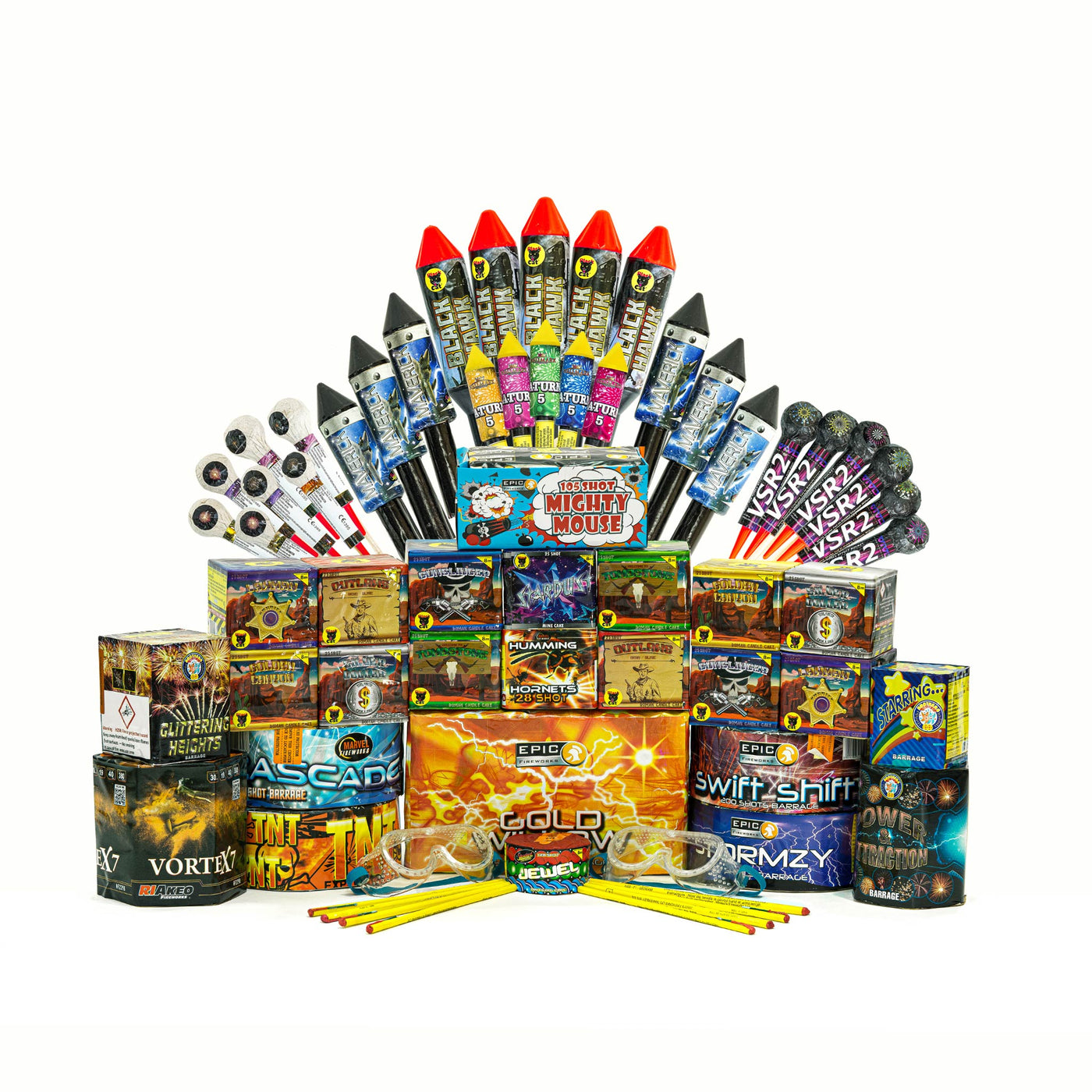 36 Barrels DIY 1.3G Display Firework Package by Epic Fireworks