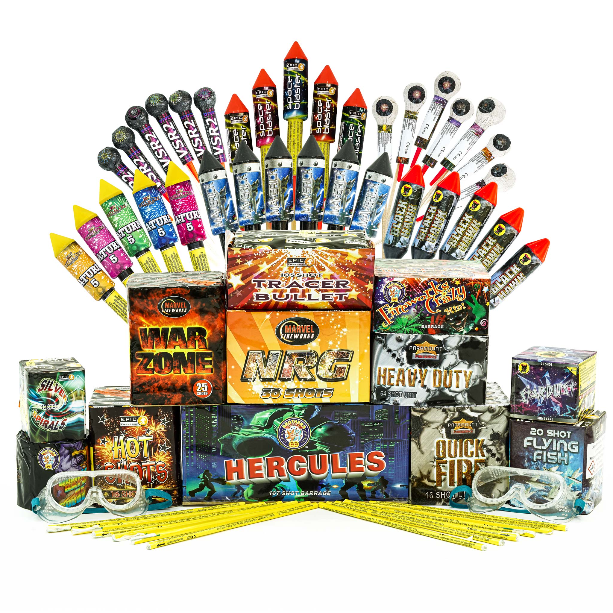 Firework Kits and Packs by Epic Fireworks