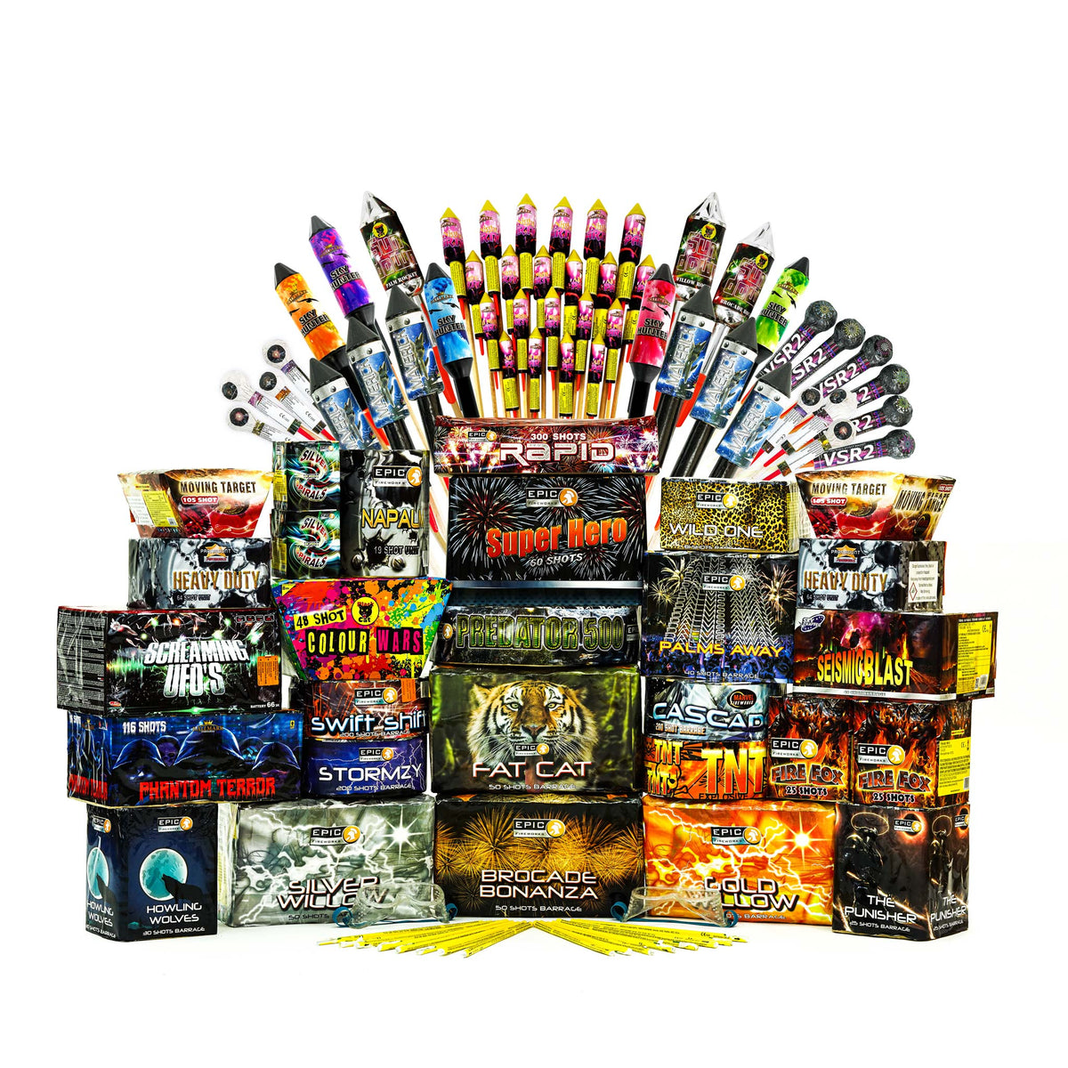 Diwali Extravaganza 1.3G DIY Consumer Firework Kit by Epic Fireworks