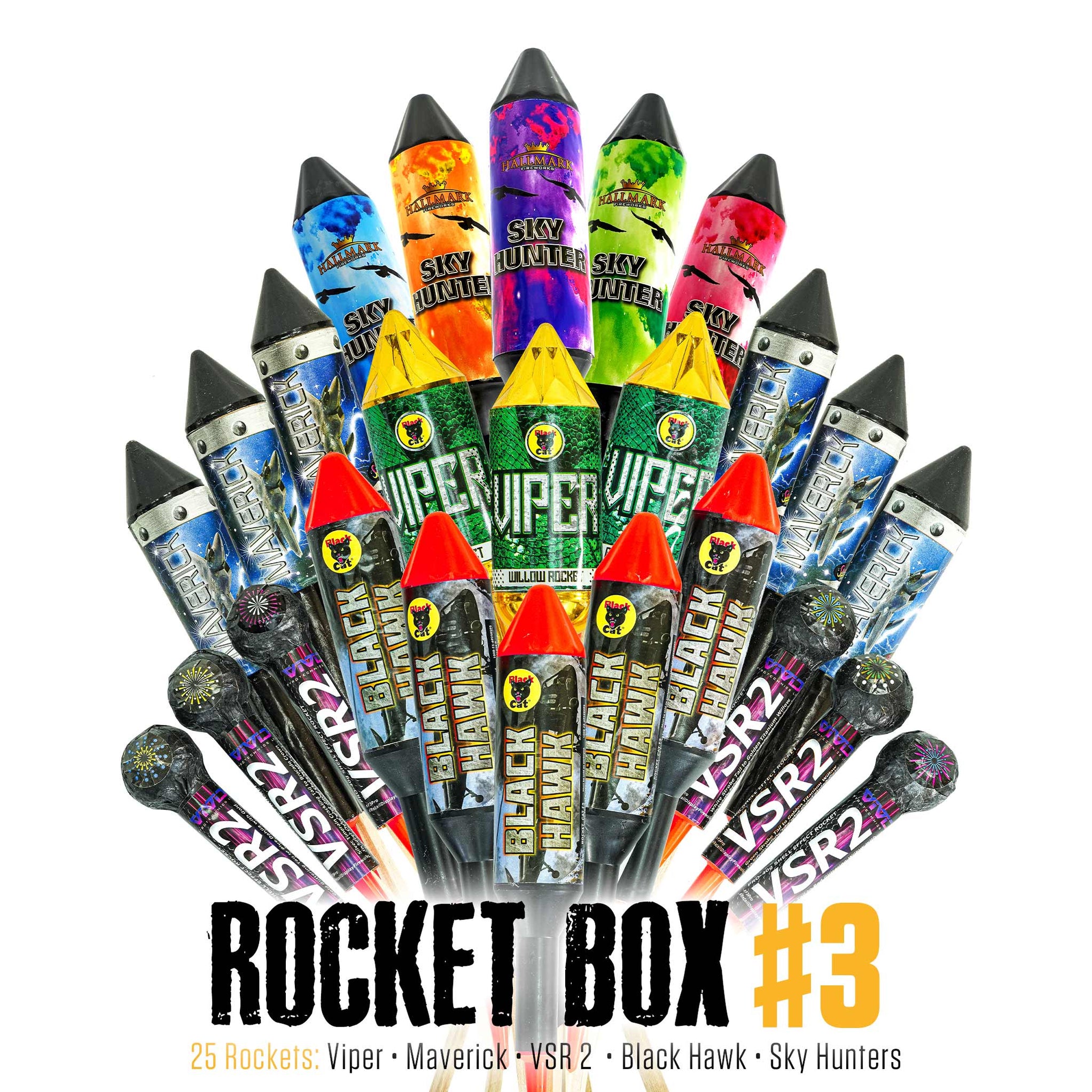 Professional Rocket Box 3 - 25 x 1.3G Firework Rockets — Epic Fireworks