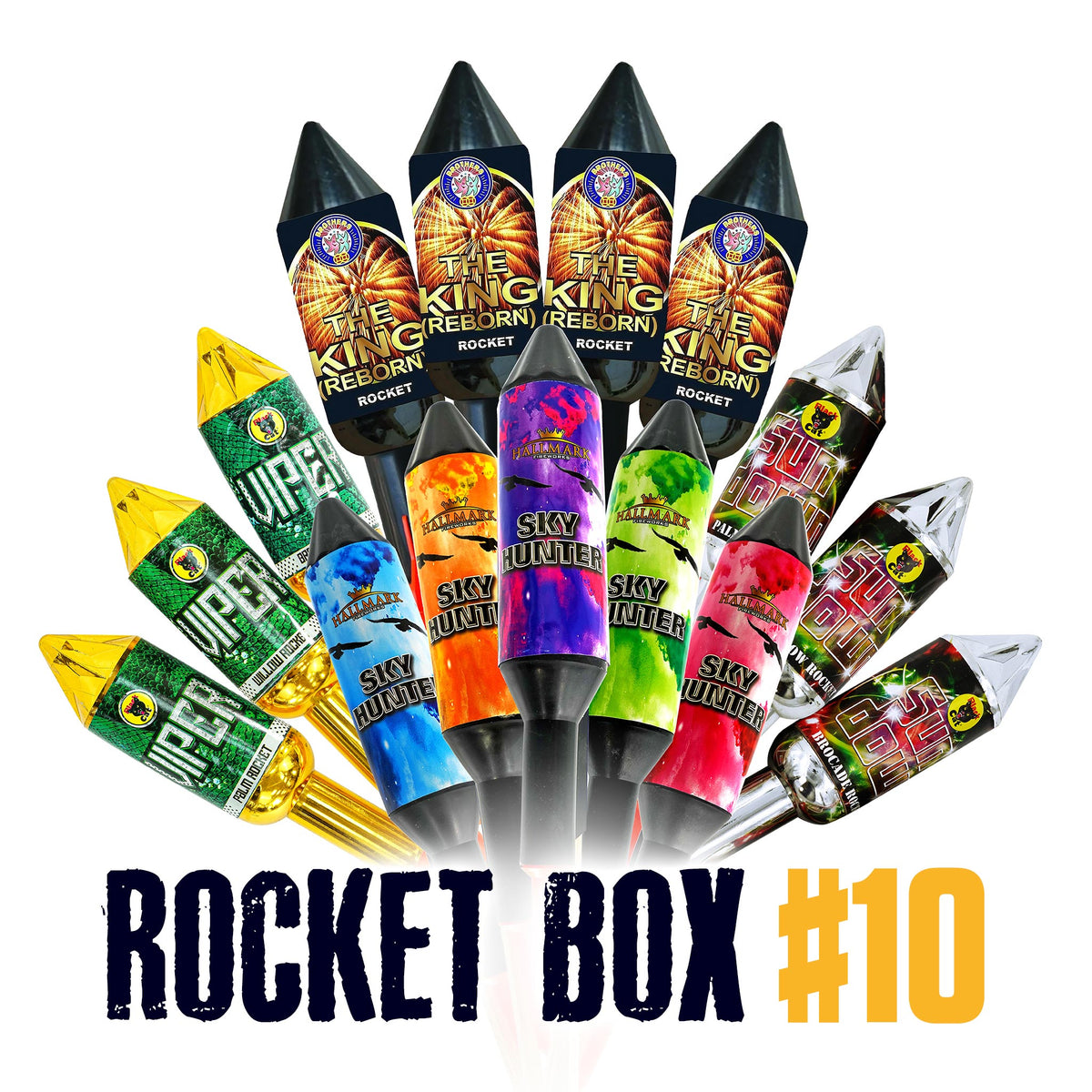 Professional Rocket Box 10 - 15 x Large 1.3G Rockets — Epic Fireworks