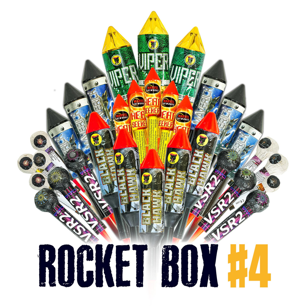 Professional Rocket Box 4 - 32 x 1.3G Rockets — Epic Fireworks