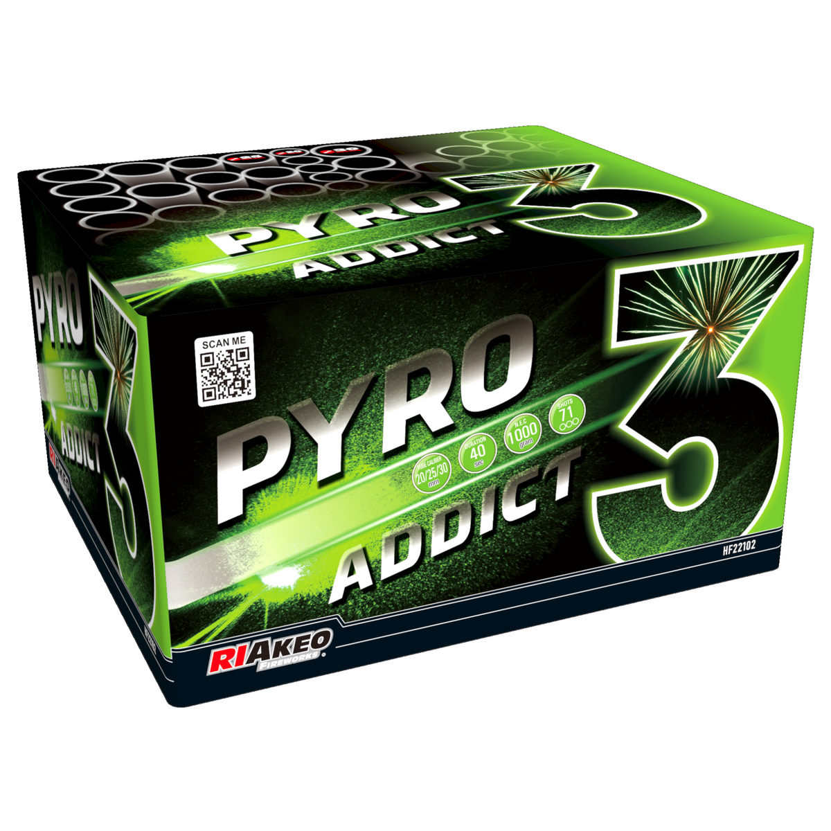 Pyro Addict Three 71 Shots Cake From Riakeo Fireworks — Epic Fireworks