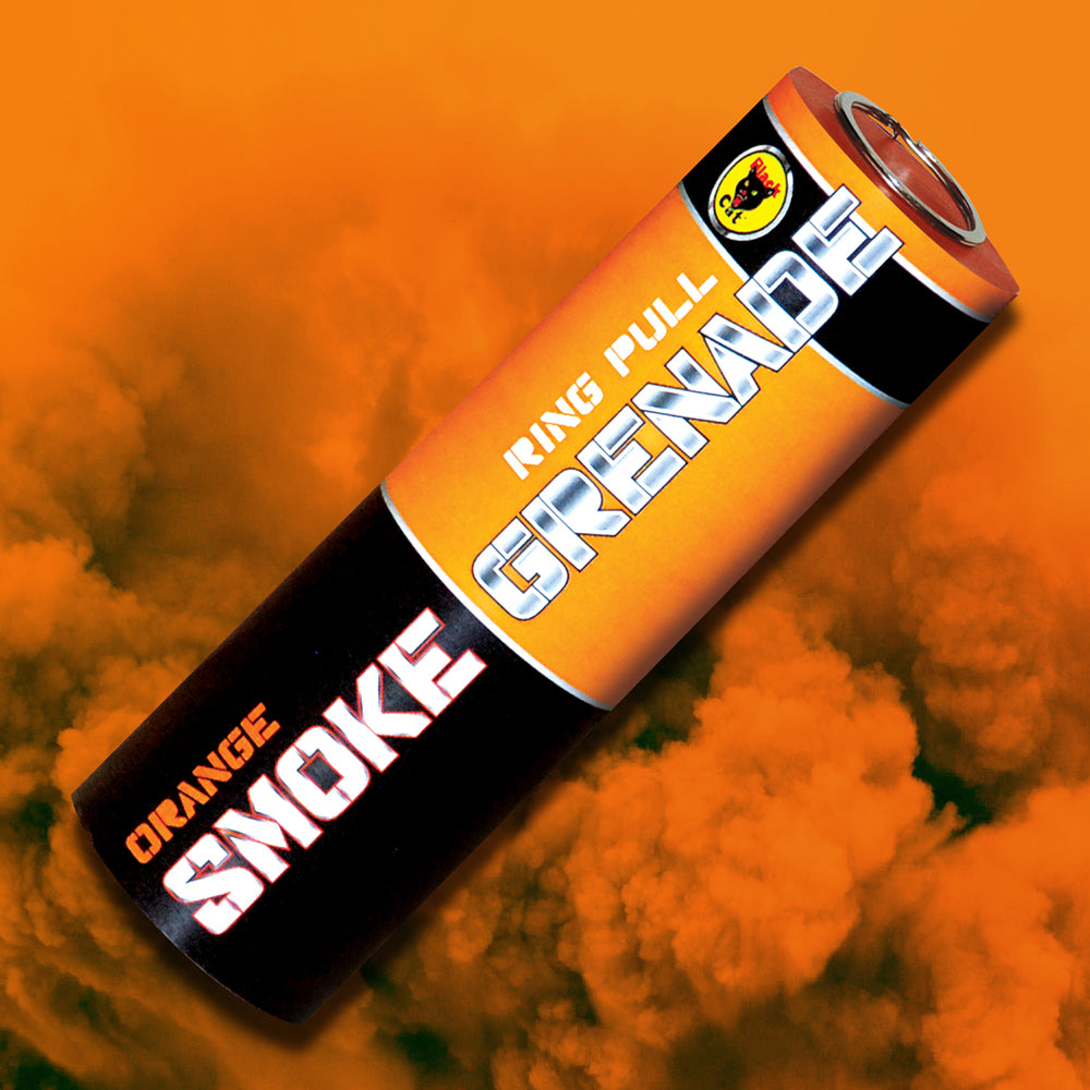 Orange Smoke Grenade by Black Cat Fireworks - Outdoor Use Only — Epic ...